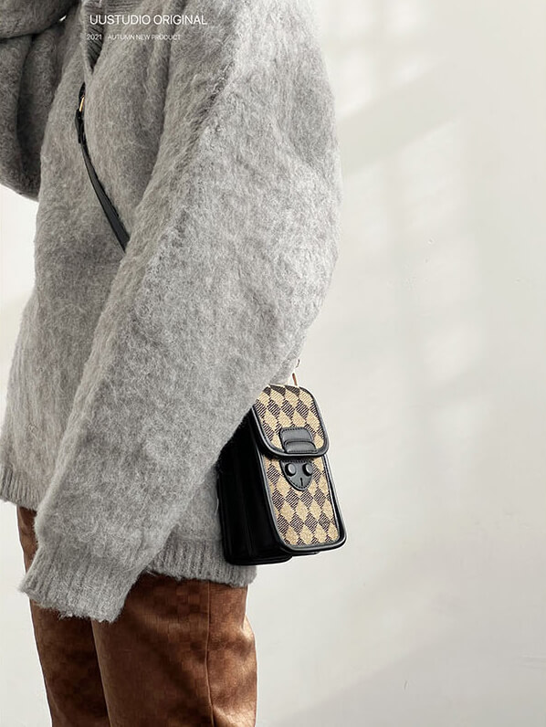 Сумка "UU Studio Diamond Pattern Phone Bag" - DL Studio