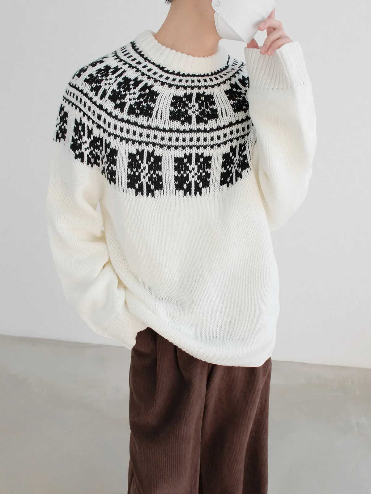 Свитер "DAZO Studio Snow Pattern Sweater" - DL Studio